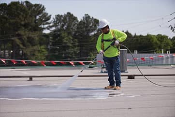 Acrylic Roof Coating System over Asphaltic | GAF Roofing